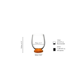 RIEDEL Fatto a Mano Tumbler Piccolo - Dark Orange